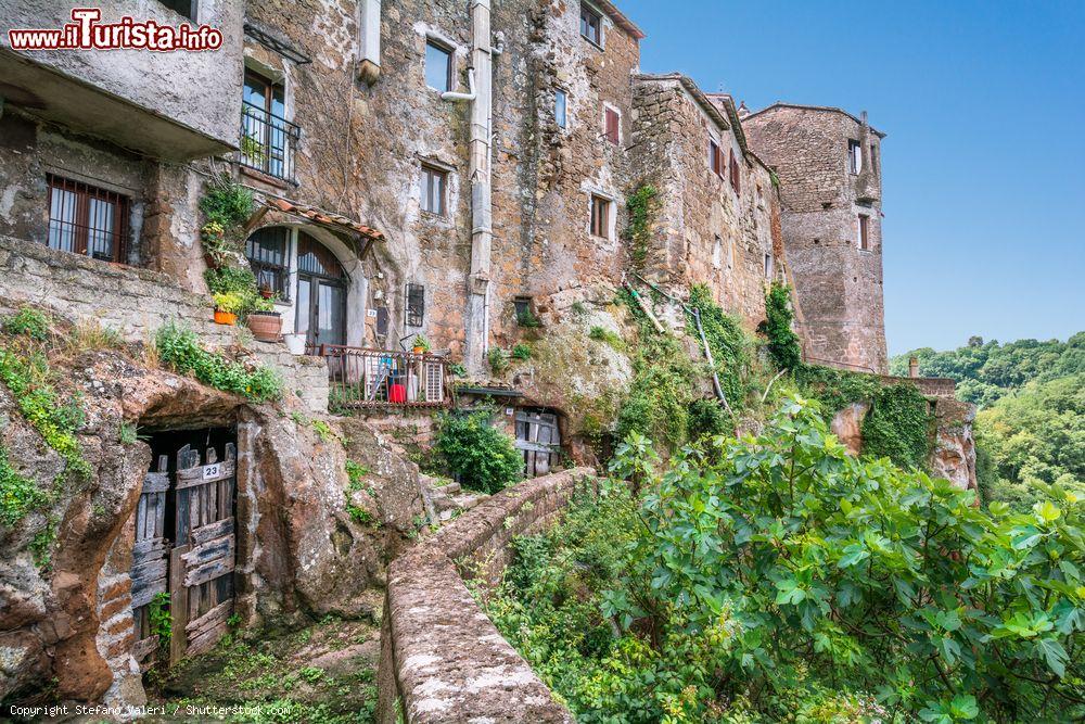 Le case sulla rupe di tufo del borgo di Calcata ... | Foto Calcata Le case sulla rupe di tufo del borgo di Calcata ... | Foto Calcata
